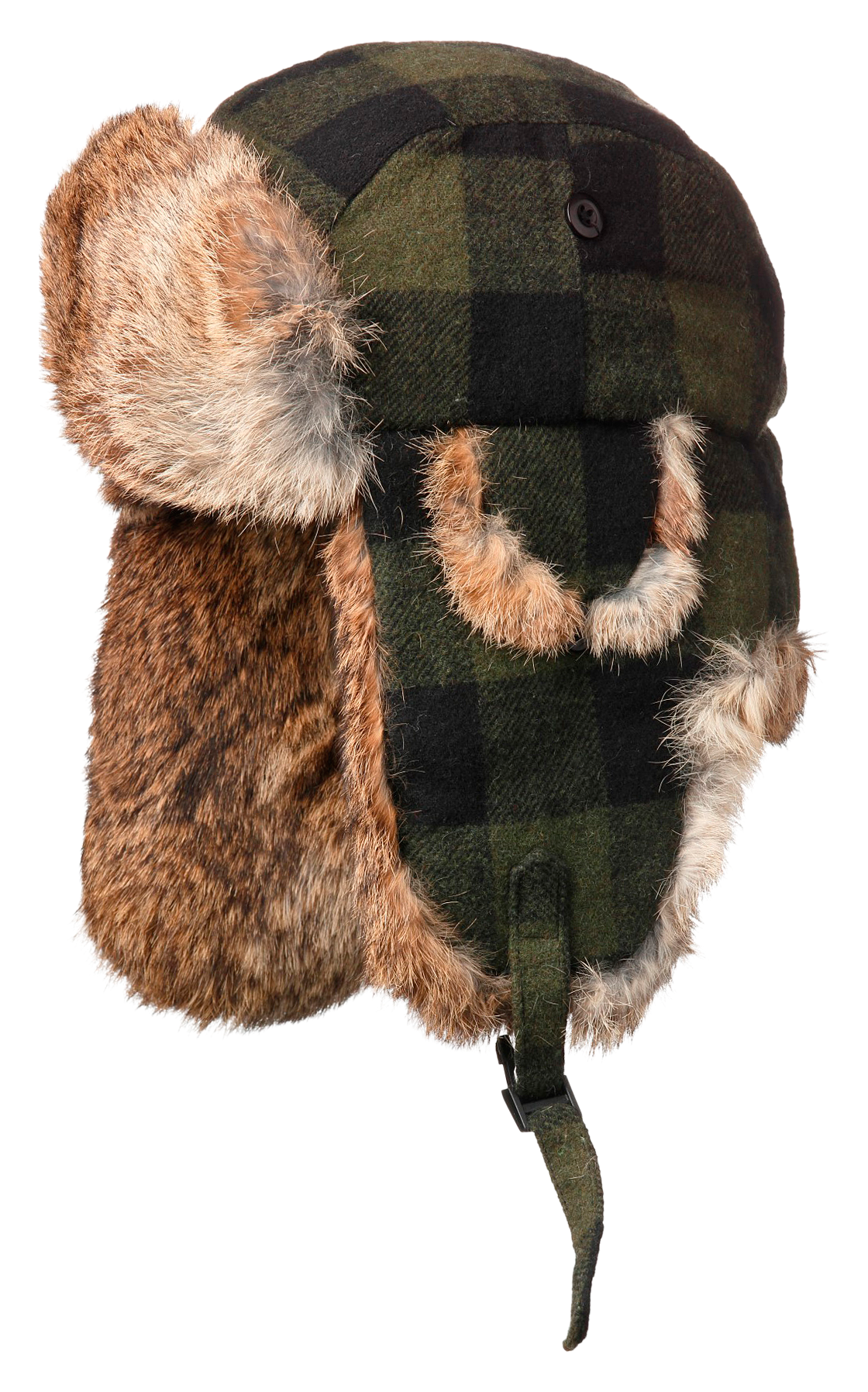 Crown Cap Buffalo Check Rabbit-Trimmed Aviator Hat | Cabela's